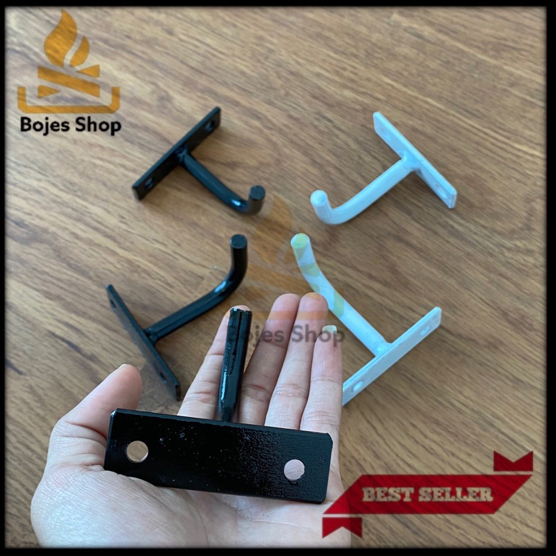 Jual besi hook capstok pengait gantungan baju tas kunci singel cantolan ...