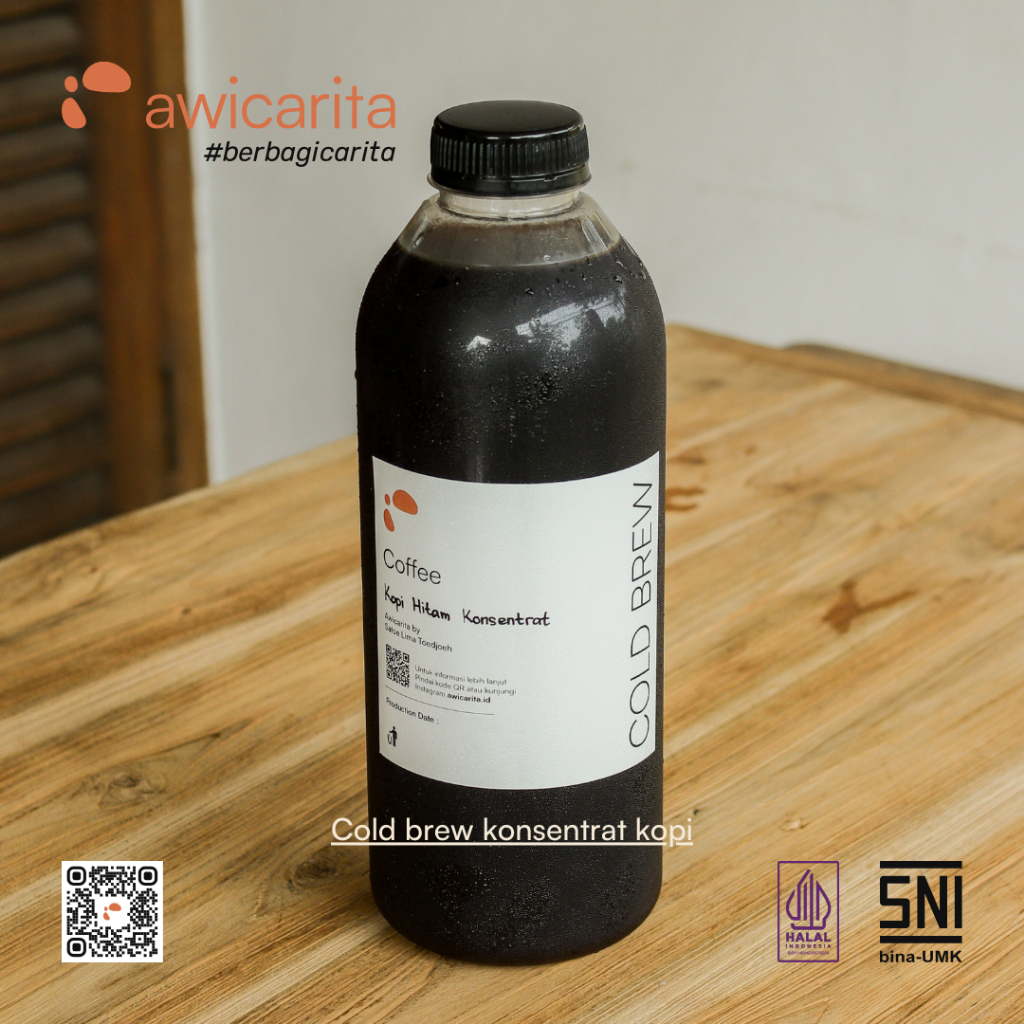 Jual Awicarita Cold Brew Konsentrat Kopi - kemasan botol 1 liter ...