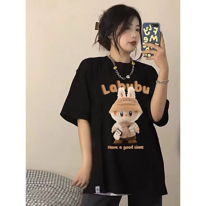 Jual Kaos Labubu Hitam dari Pusat grosir Pria Wanita Murah Cod viral ...