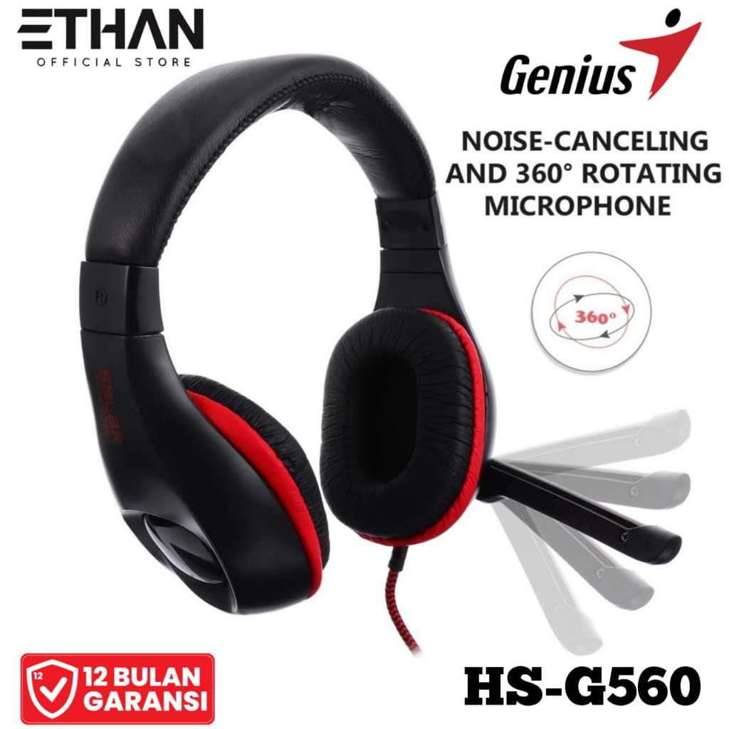 Jual Headphone Headset Gaming Microphone Genius HSG560 Universal PC ...