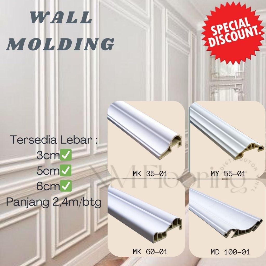 Jual List Wall Molding PVC - Lis Profil Dinding Rumah Kekinian ala ...