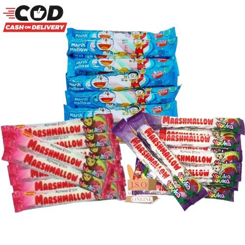 Jual [ JSO ] Youka Marshmallow Kepang Stick 1 Pack Isi 20 Ranjani ...