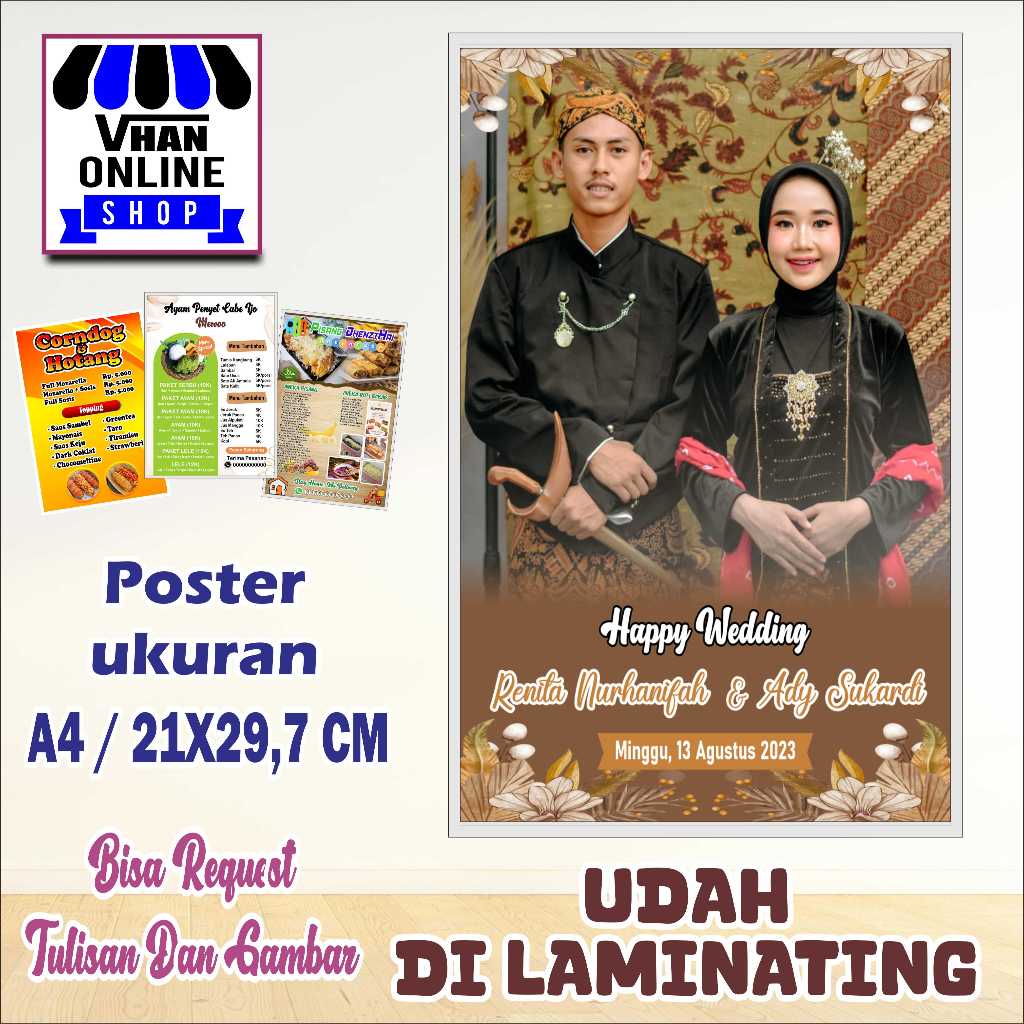 Jual Cetak Poster atau Foto Wedding atau Pernikahan | Shopee Indonesia