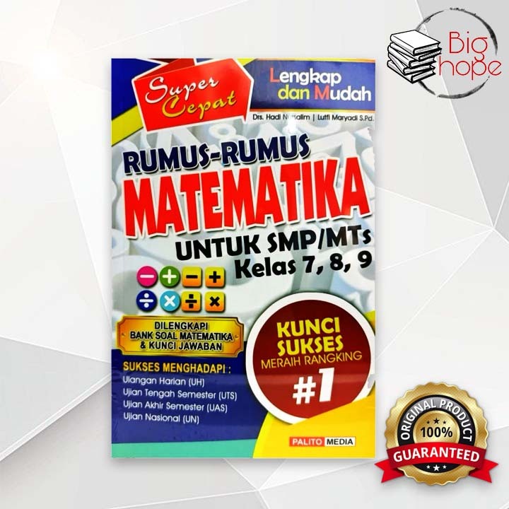 Jual Super cepat rumus rumus matematika untuk smp - Palito Media - Nawa ...