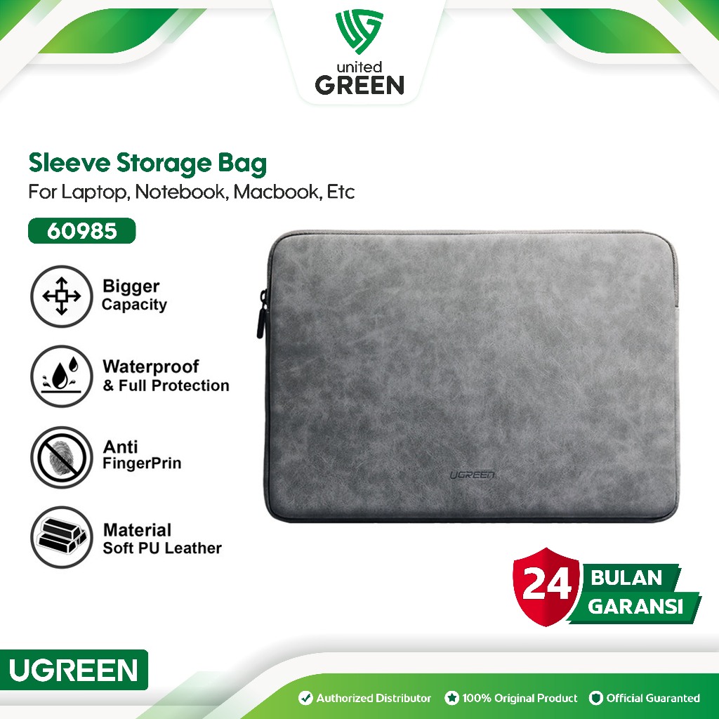 Jual UGREEN Pouch Sleeve Case Laptop Macbook Tas Laptop Leather Premium ...