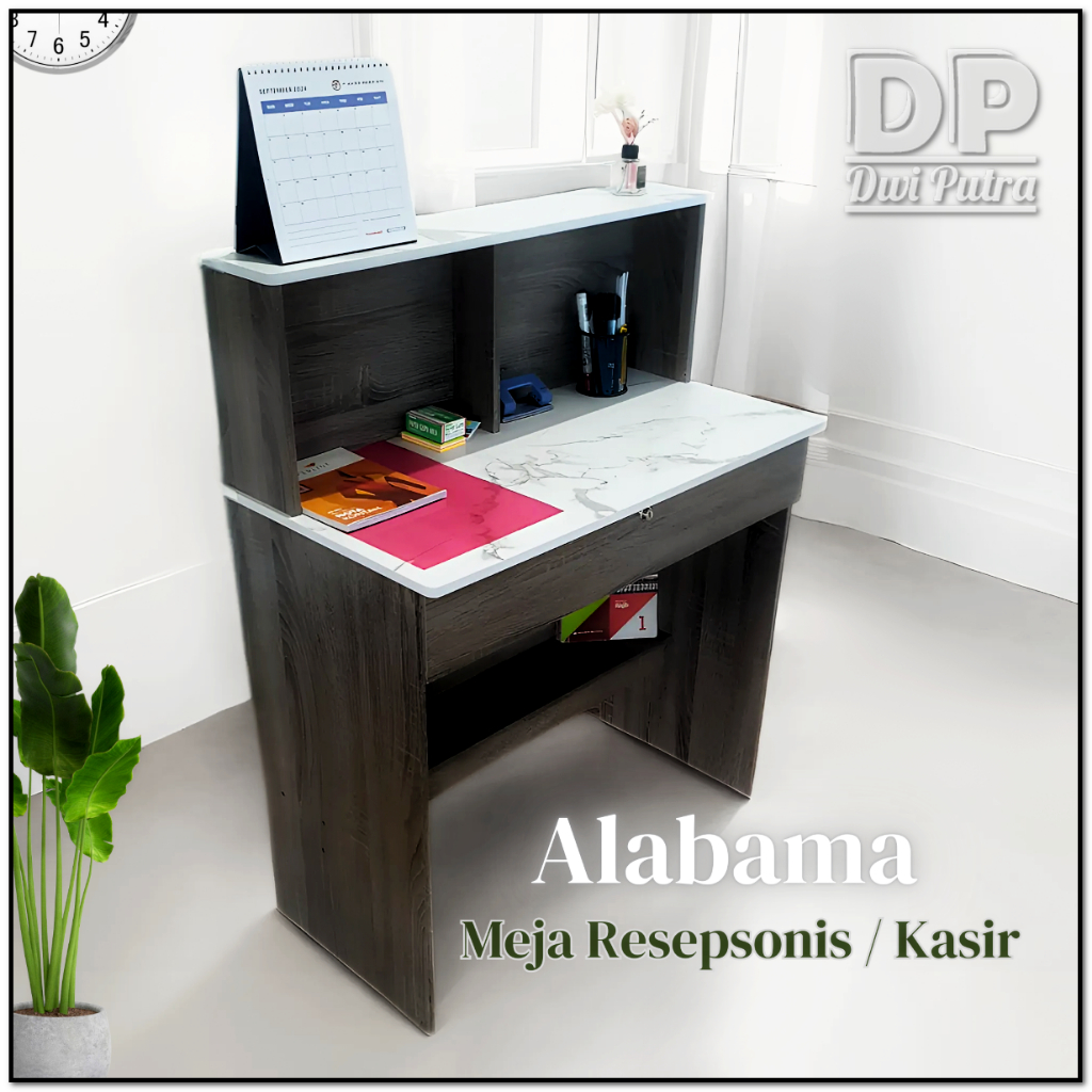 Jual MEJA FOLKE ALABAMA // MEJA KASIR RESEPSIONIS BELAJAR // MEJA KERJA ...
