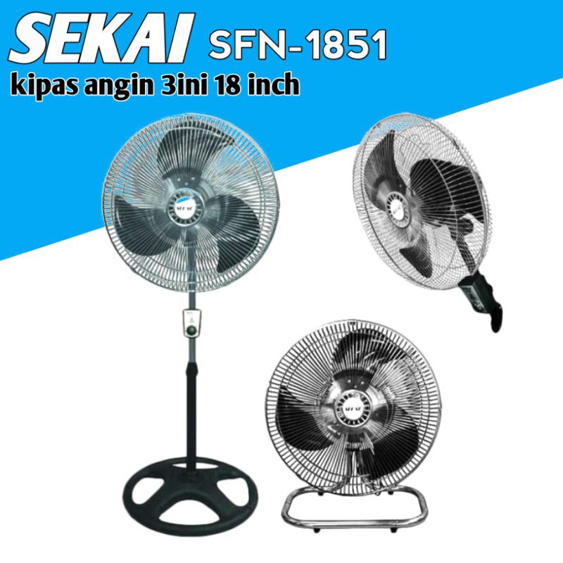 Jual kipas angin SEKAI SFN 1851 3in1.kipas angin tornado/kipas angin blower 18 inch | Shopee ...