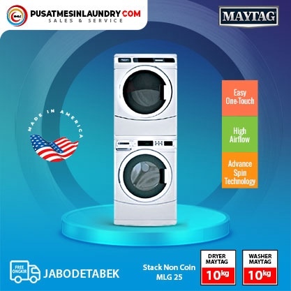Jual Stack MLG25 Washer Maytag 10kg dan Dryer Maytag 10Kg Commercial ...