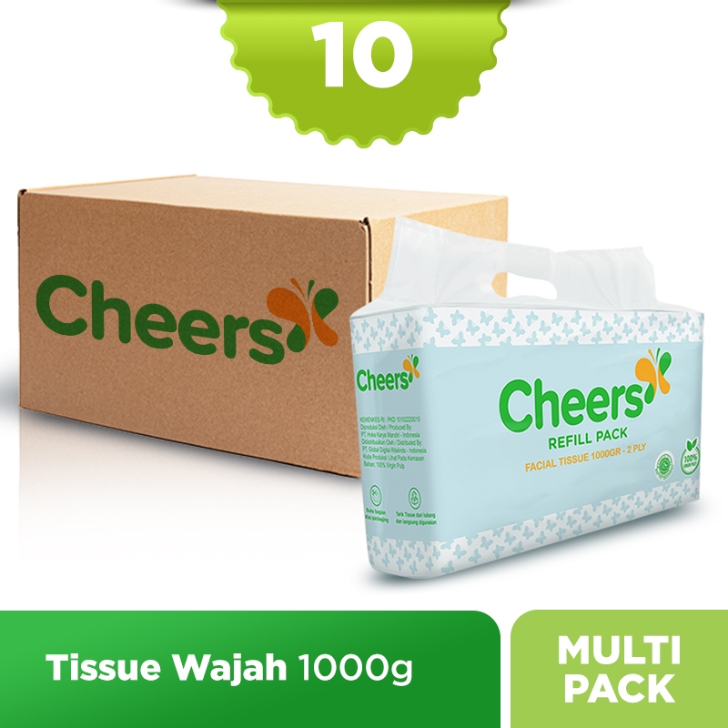 Jual Cheers Facial Tissue [1000 g x 10 pcs] | Shopee Indonesia