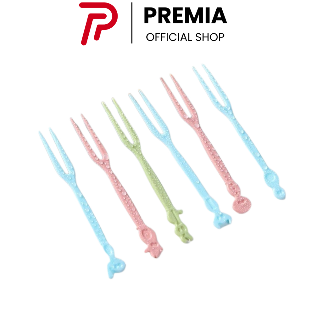Jual FORK Mini Garpu Kecil Plastik Isi 50 Garpu Animal Tusukan Kue Buah ...