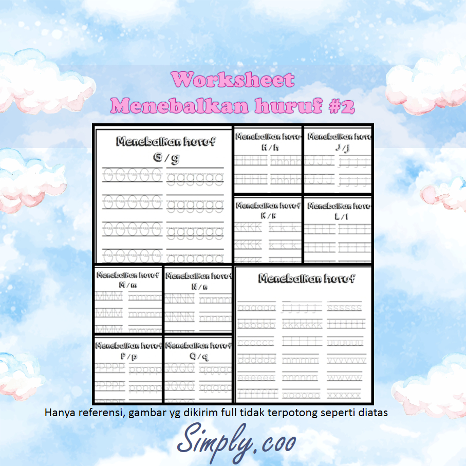 Jual WORKSHEET LEMBAR KERJA KERTAS AKTIVITAS ACTIVITY GUNTING TEMPEL ...