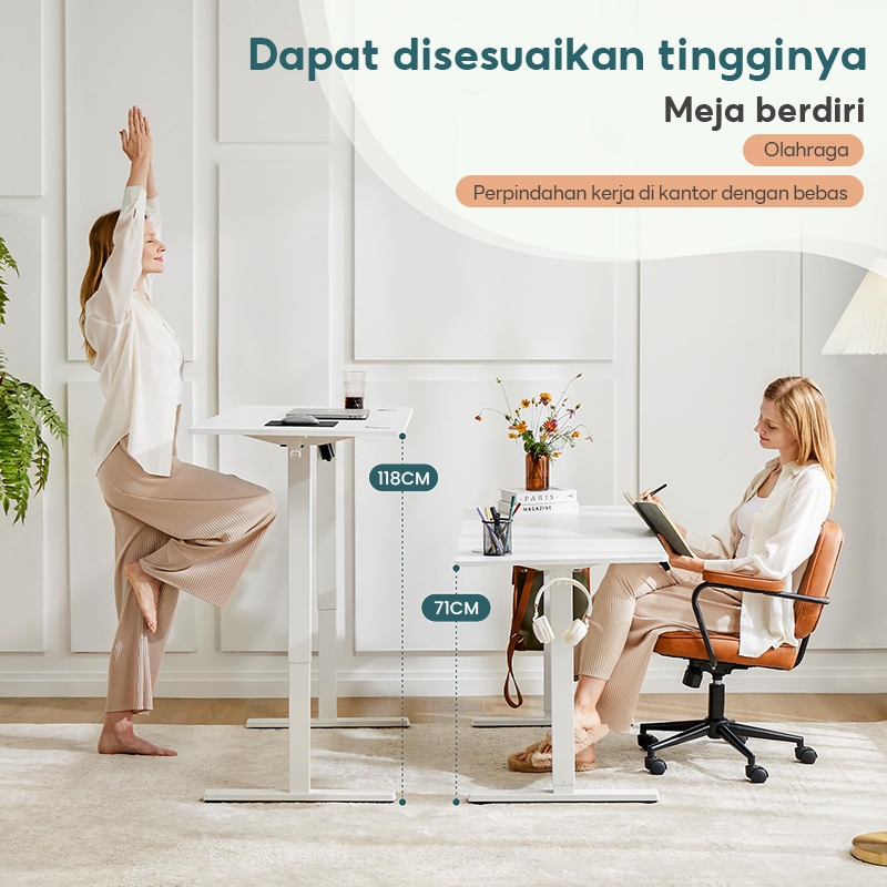 Jual Xpanse Meja Kerja Elektrik Adjustable Standing Desk Meja Belajar ...