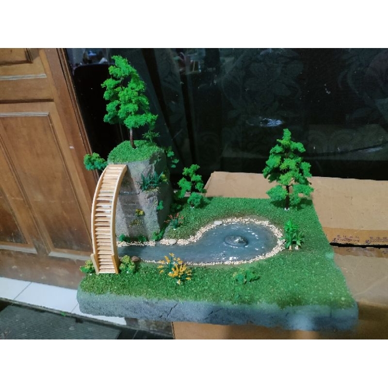Jual Miniatur/Diorama Taman & Kolam Uk. 30x23x23cm | Shopee Indonesia