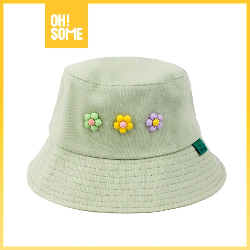 Jual OHSOME - TOPI KEKINIAN BUCKET BUNGA BLACK / GREEN FLOWERS ...