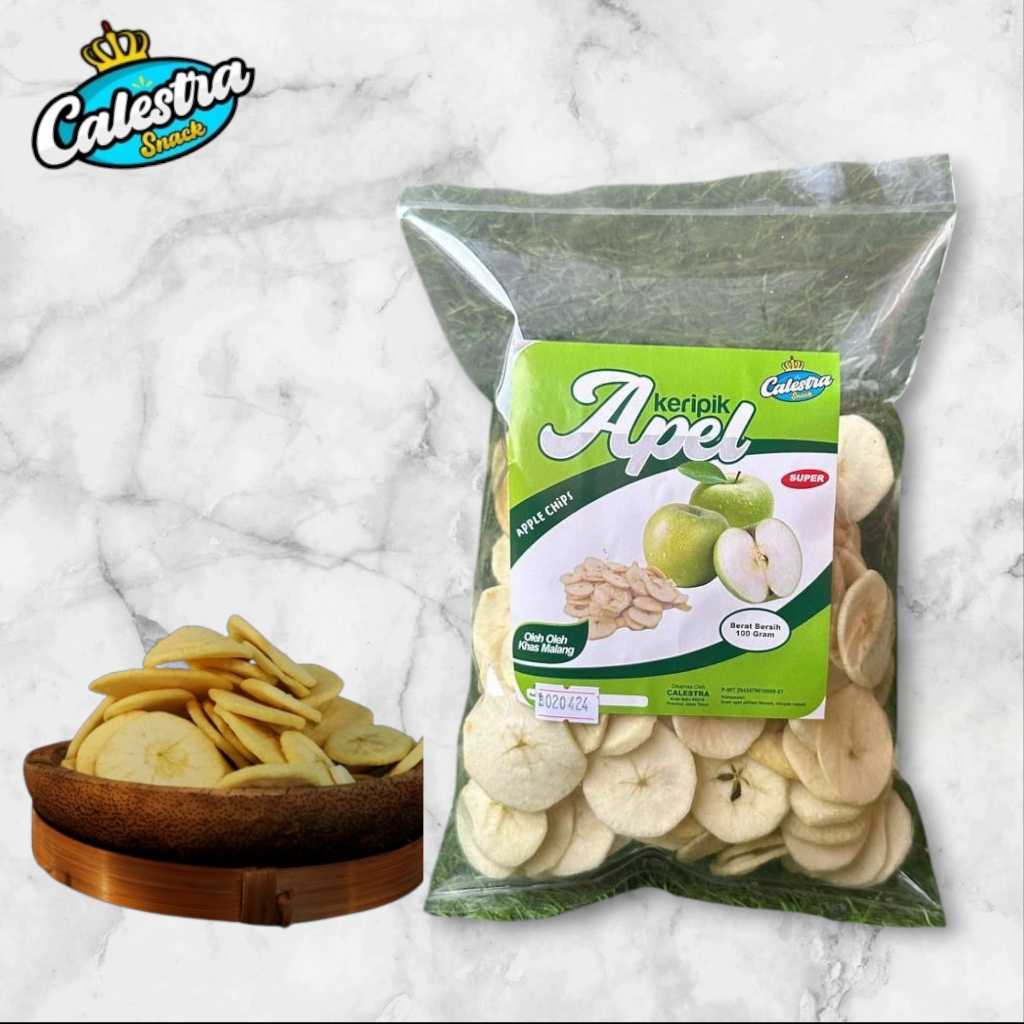 Jual Keripik Apel Super Calestra Snack 250GR - Camilan Segar, Renyah ...