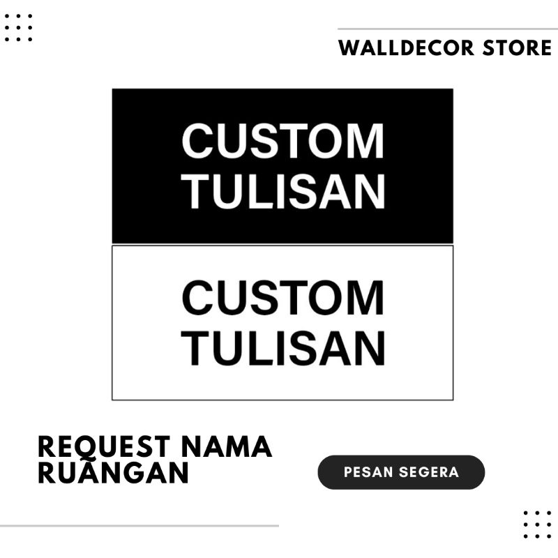 Jual SIGNBOARD CUSTOM TULISAN PAPAN NAMA RUANGAN KANTOR PETUNJUK ...