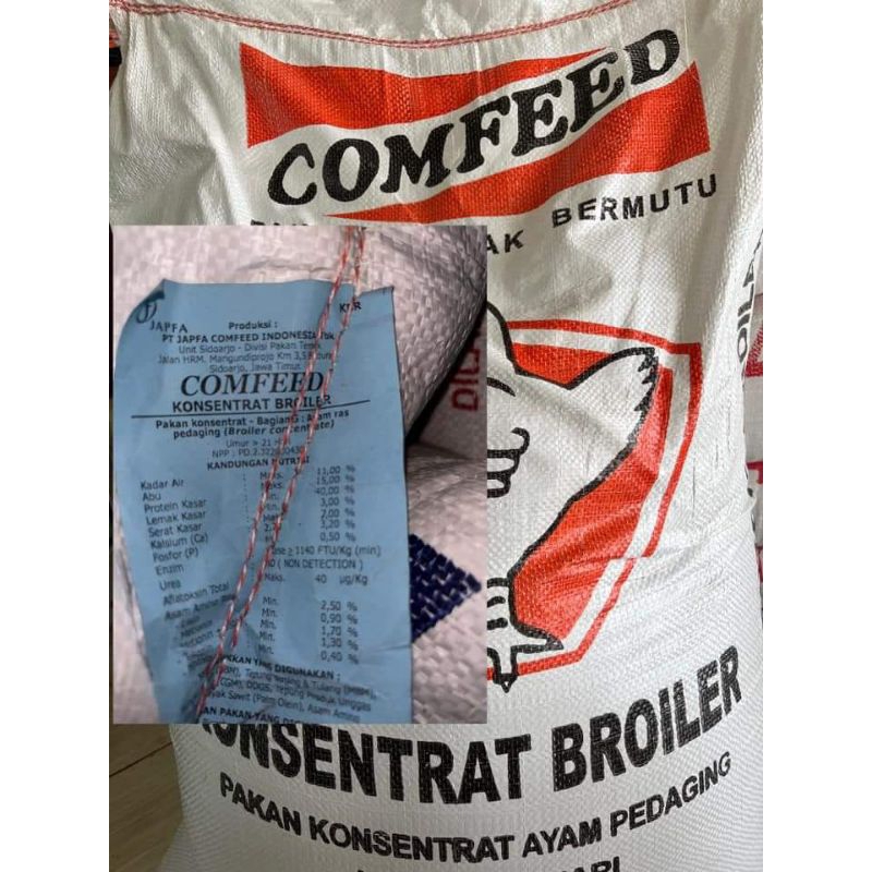 Jual pakan konsentrat ayam pedaging (Comfeed) | Shopee Indonesia