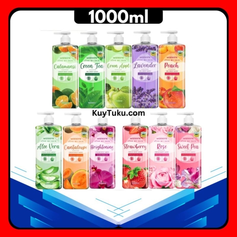 Jual WATSONS Love My Skin Body Wash 1Liter / Watsons Body Wash Sabun ...