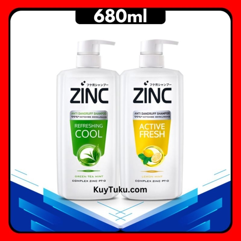 Jual Zinc Shampoo 680ML Refreshing Cool & Active Fresh Lemon | Shopee ...