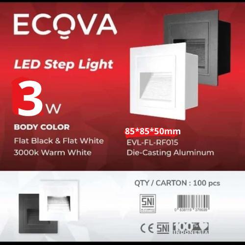 Jual ECOVA - Lampu Tangga LED Model Kotak Persegi 3 Watt Bahan Aluminum ...