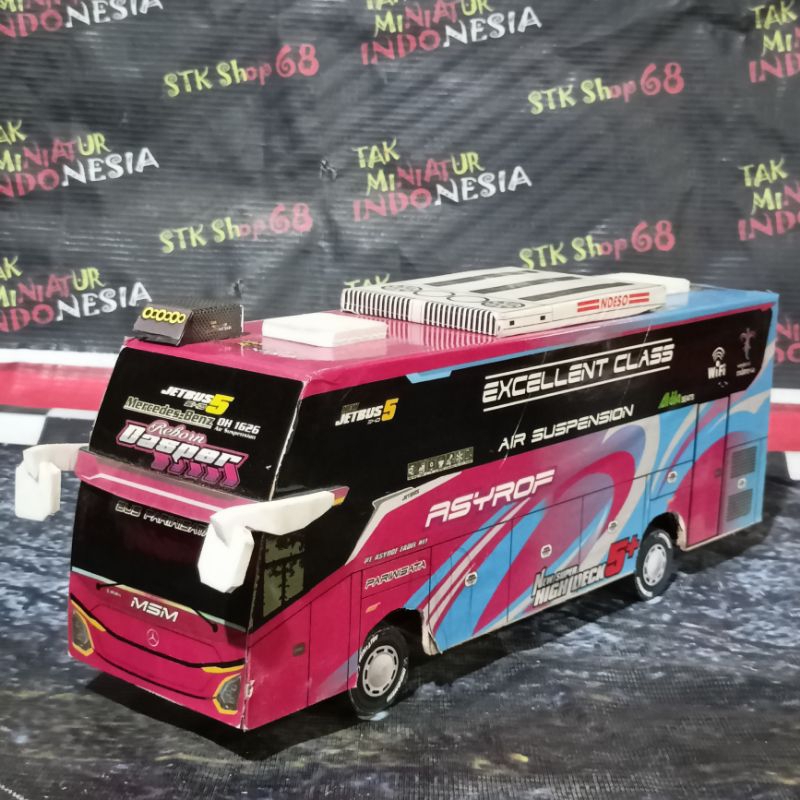 Jual Mainan Miniatur Bis ASYROF CASPER JB5 bisa tambah full lampu ...