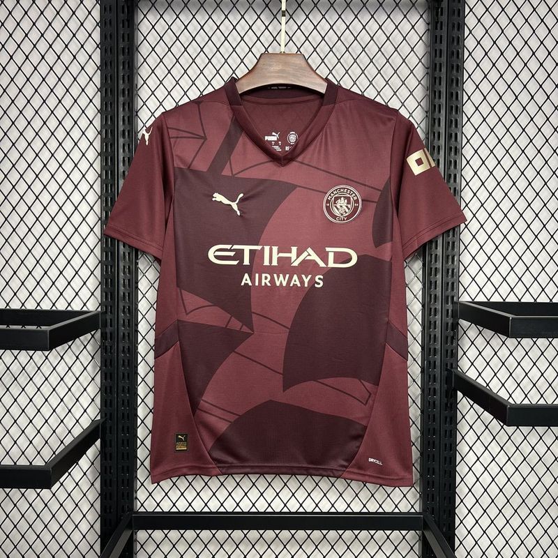 Jual Jersey Bola Manchester City 3rd Third Maroon 2024 / 2025 New ...
