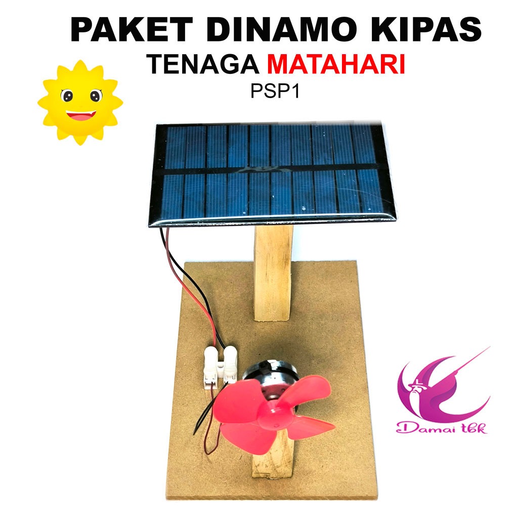 Jual (PSP1) Paket Dinamo Kipas Tenaga Matahari / Paket Edukasi Solar ...