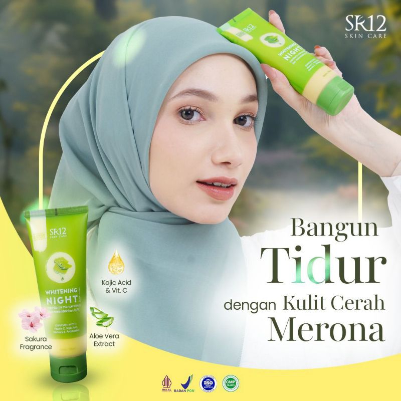 Jual Whitening Night Body Lotion SR12 Original Lotion Malam Dengan ...
