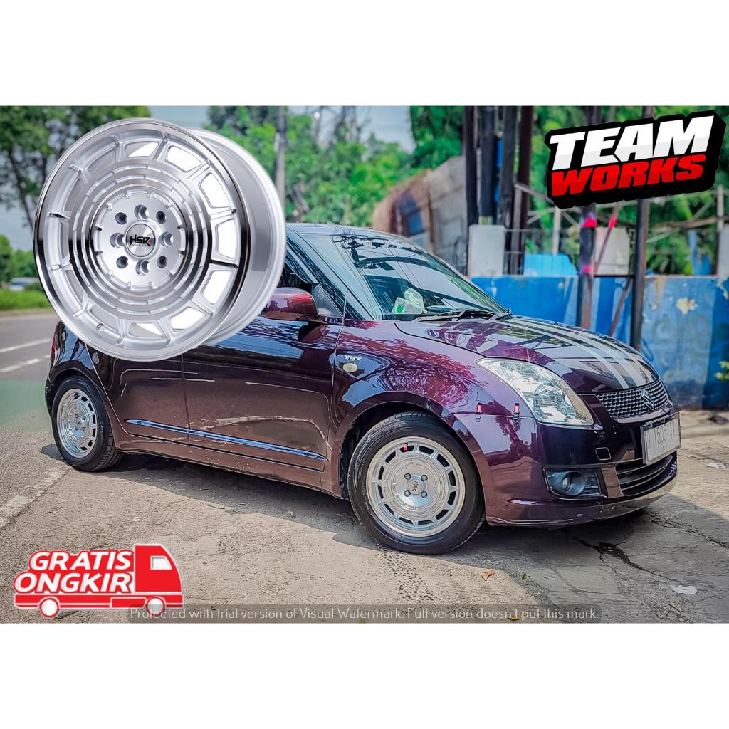 Jual VELG HSR RTR R16 LEBAR 7 HOLE 8X100-114,3 ET40 GLOSY SILVER POLISH ...