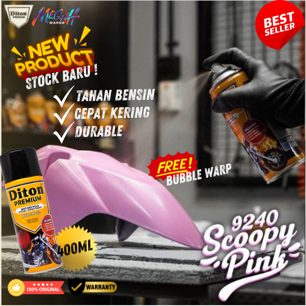 Jual Pilok Pilox Cat Semprot Diton Premium 400cc Scoopy Pink Honda 9240 ...