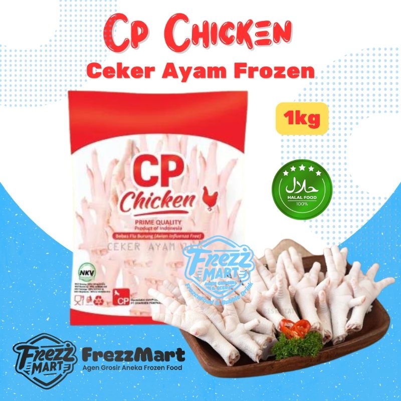 Jual CP Chicken Ceker Ayam 1kg Kaki Ayam Feet Bersih Beku Frozen 1 kilo ...