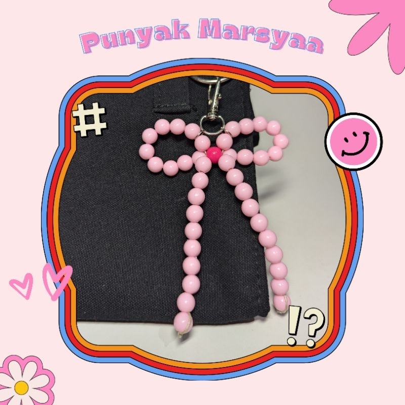 Jual KEYCHAIN RIBBON BEADS MANIK GANTUNGAN KUNCI GANTUNGAN TAS BAG ...