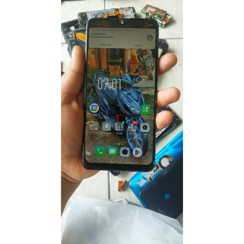 Jual LCD TOUCHSCREEN PLUS FRAME BEKAS OPPO A12 cek deskripsi | Shopee ...