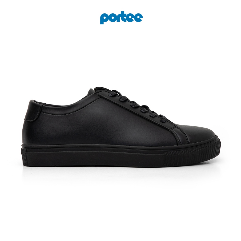 Jual Sepatu Pria Portee Mono Court All Black - Sneakers | Nyaman ...