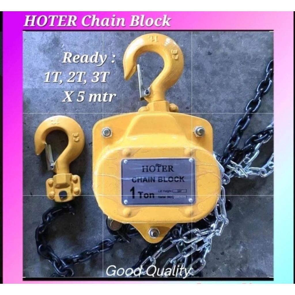 Jual Chain Block / Takel (1T , 2T, 3T) x 5 Meter | Shopee Indonesia
