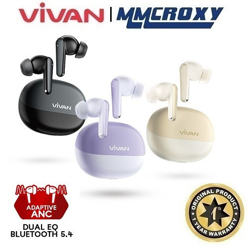 Jual Vivan Infinity GT5 Earphone Bluetooth 5.4 ANC TWS Earbuds Dual EQ ...