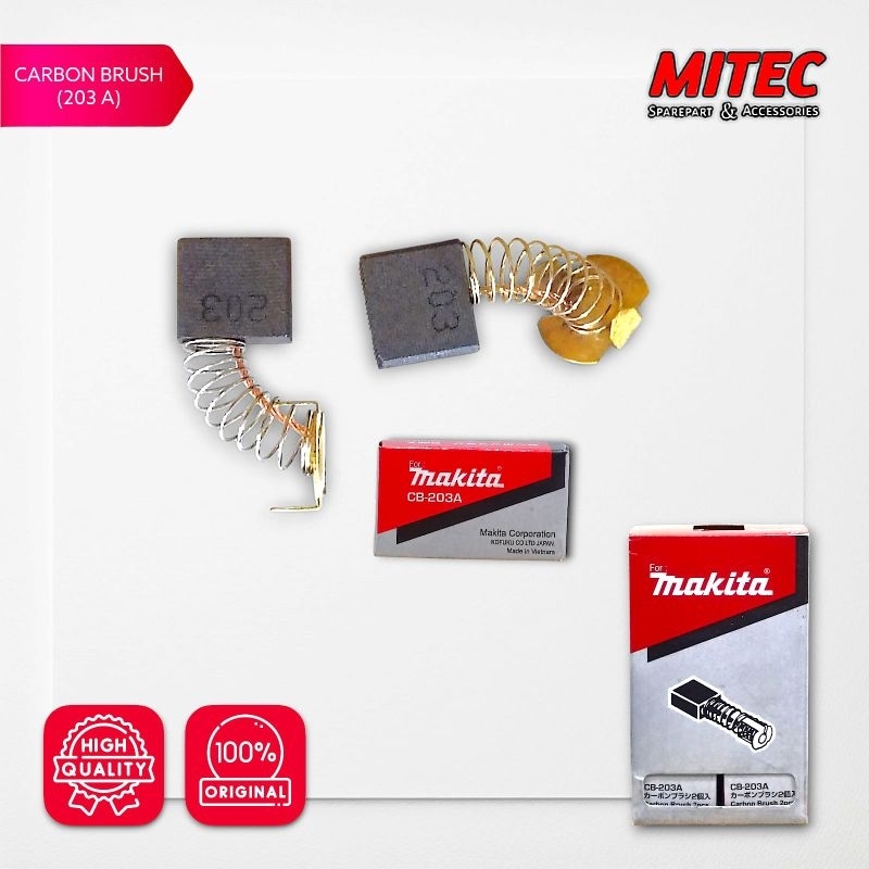 Jual CB 203 Carbon Brush 203 for Makita Original Areng Sepul Cut Off MT240 2414NB HM1306 GA7020 ...