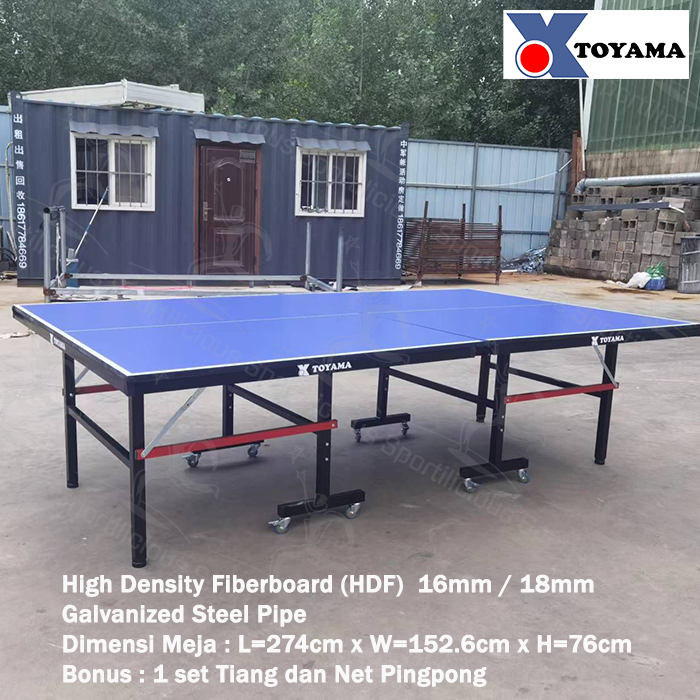 Jual Table Tennis / Meja Ping Pong TOYAMA HDF 16/ HDF 18 Original | Shopee Indonesia