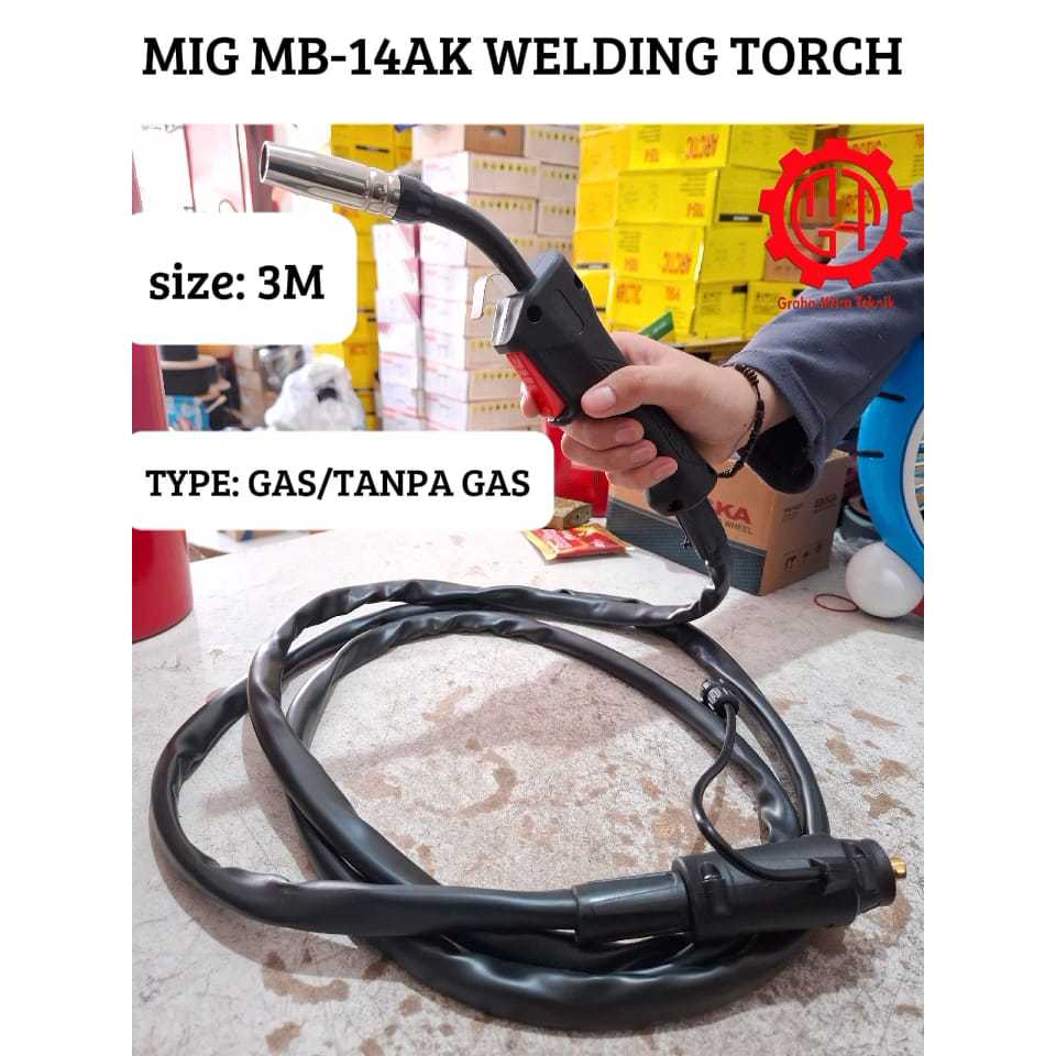 Jual MB-14AK Stang Las Torch MIG MB-14AK 3M MIG WELDING TOUCH GAS/TANPA ...