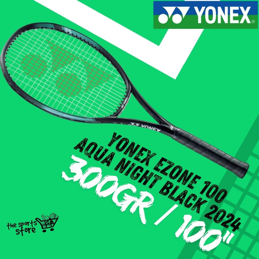Jual Raket Tenis YONEX Ezone 100 Aqua Night Black 2024 ( 300gr / 100" ) | Shopee Indonesia