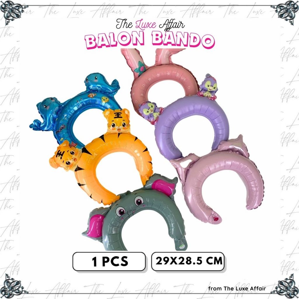 Jual Balon Foil Bando Karakter Bando Balon Kekinian Aksesoris Lucu Anak ...