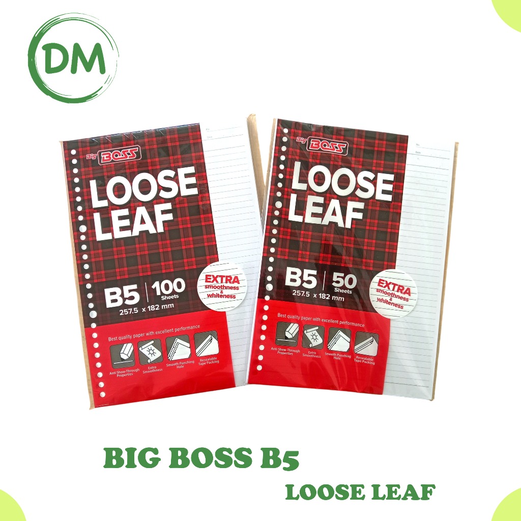 Jual LOOSE LEAF B5 BIG BOSS POLOS N GARIS | Shopee Indonesia