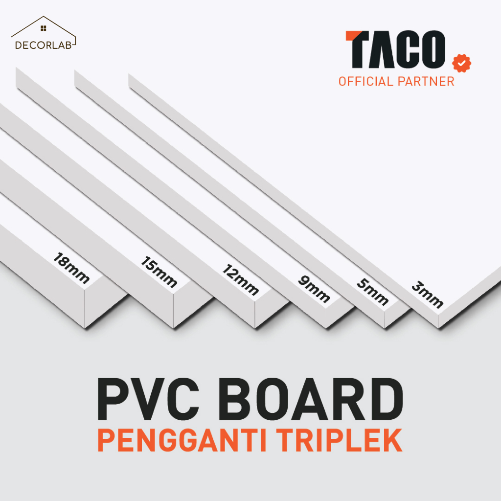 Jual TACO PVC BOARD 18MM, 15MM, 12MM, 9MM, 5MM, 3MM | Shopee Indonesia