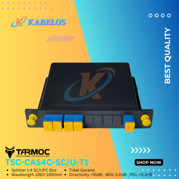 Jual Tarmoc Splitter FO 1:4 SC/UPC | Splitter 1:4 Box Cassette Fiber ...