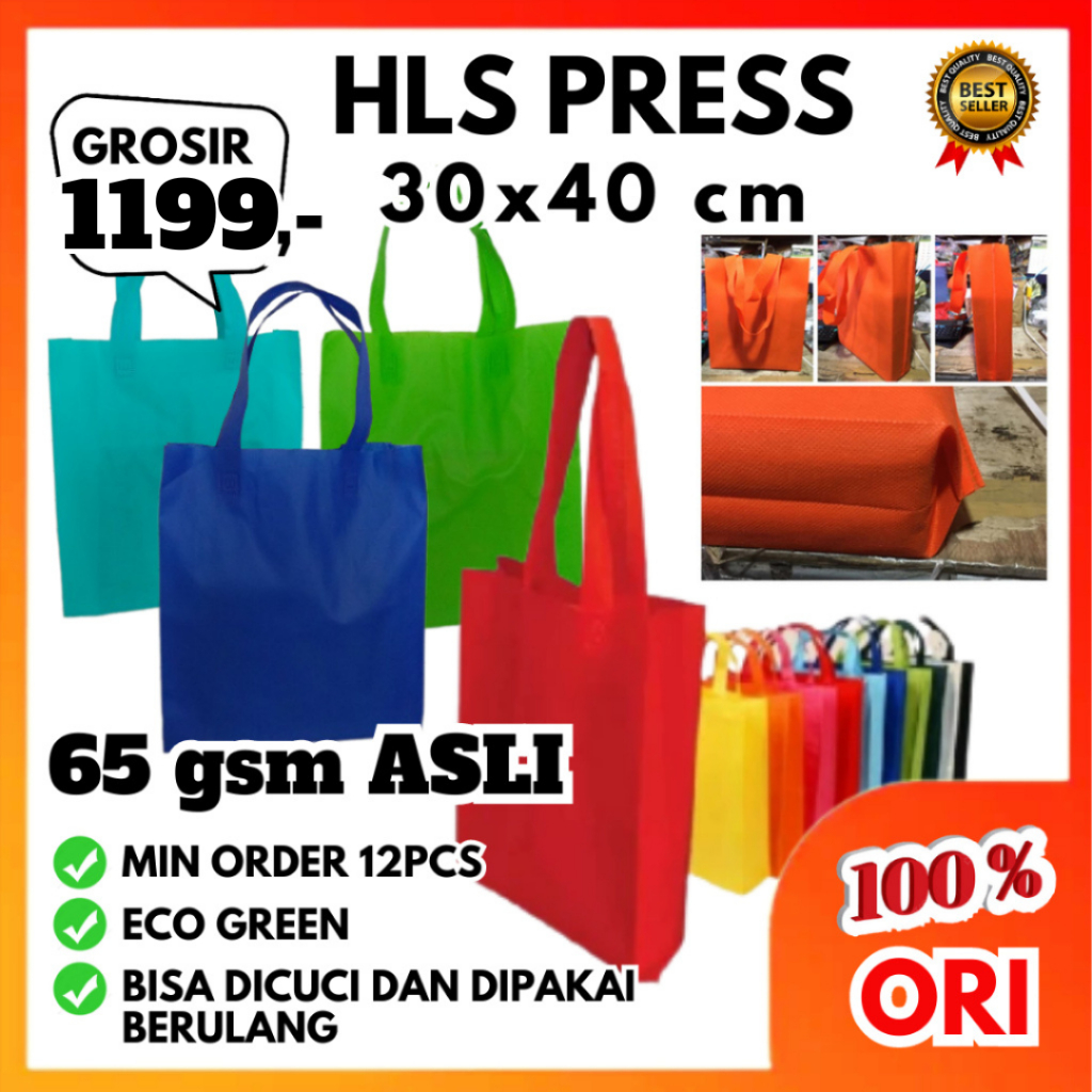 Jual HLS 30x40x8 Goodie Bag Tas Spunbond 30x40 Goody Bag Bingkisan ...