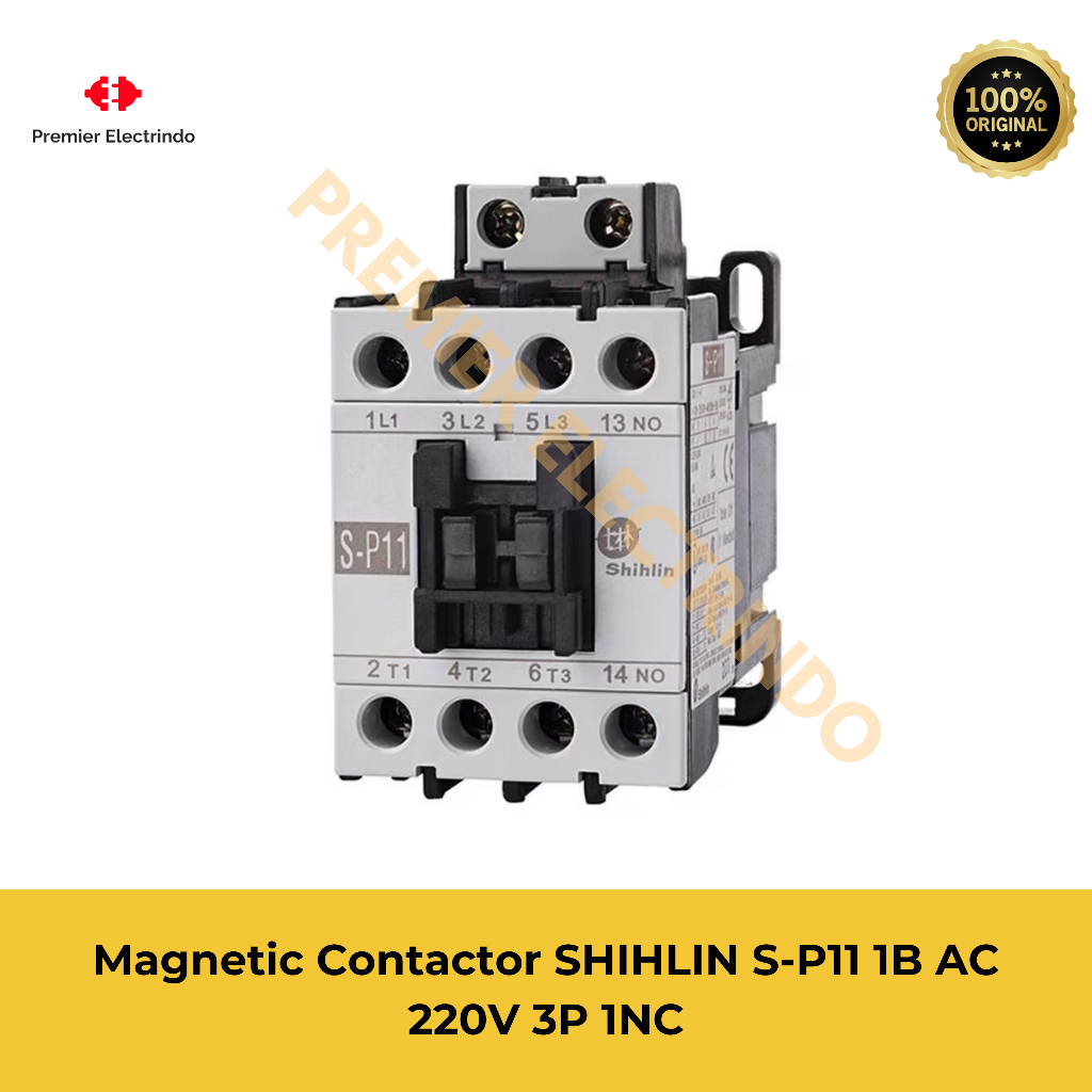 Jual Magnetic Contactor SHIHLIN S-P11 1B - AC.1 20A AC.3 13A 3P 1NC 220V 380V | Shopee Indonesia