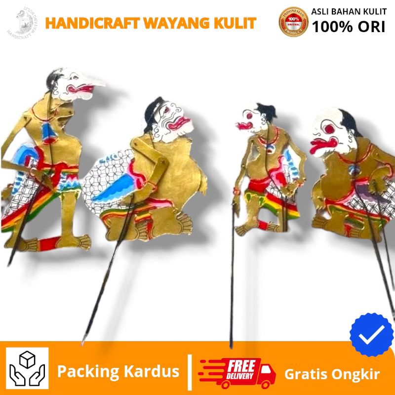 Jual HANDICRAFT WAYANG KULIT | WAYANG KULIT PUNOKAWAN EMAS kulit sapi ...