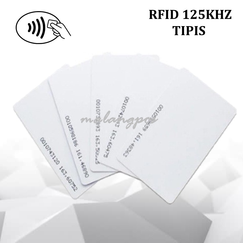 Jual MIN 10 PCS RFID CARD KARTU RFID 125Khz PROXIMITY CARD KARTU MESIN ...