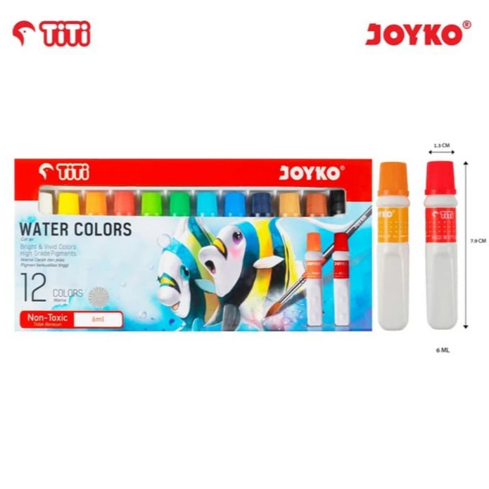 Jual Joyko Water colour 12 Colours SET / Cat Air Joyko Lukis 12 Warna ...