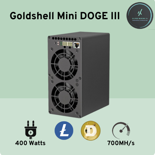 Jual Goldshell Mini DOGE 3 Ⅲ miner WiFi 700 MH/s 400W LTC asic home ...